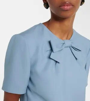 Valentino Garavani Crepe Couture Bow-detail Minidress
