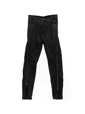 Rick Owens Buttoned Zip Detail Jeans - Black