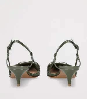 Valentino Garavani Vlogo Slingback Pumps - Grey