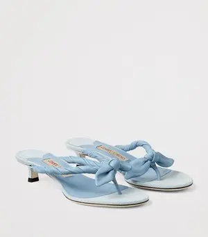 JIMMY CHOO Liss Leather Mules - Blue