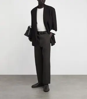 LEMAIRE Carrot Tapered Straight Trousers - Brown