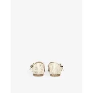 Dolce Vita Baylee Woven Leather Ballet Flats - White/oth
