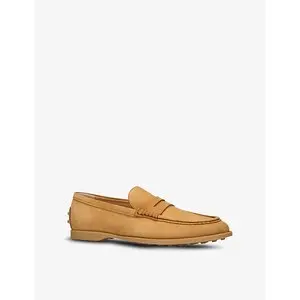 TOD'S Suede Loafers With Penny Strap