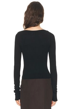 Eterne Long Sleeve Boatneck Top