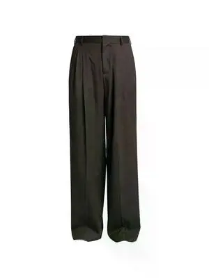 ROBERTO COLLINA Tailored Pleated Trousers - Brown