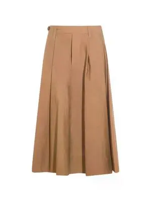 Brunello Cucinelli Pleated Midi Skirt - Neutrals