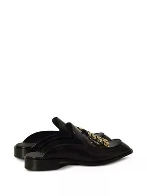 Loewe Calfskin Mules With Embossed Insole - Black