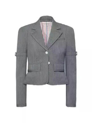 Thom Browne Seersucker Cropped Blazer