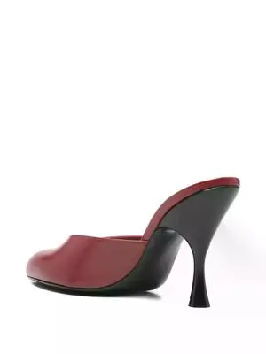 HERBERT LEVINE Pointed Toe Cone Heel Mules