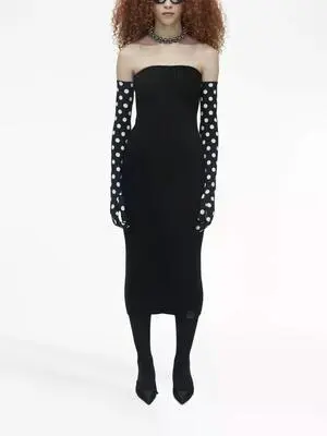 Marc Jacobs Tube Ribbed Knit Dress - Black