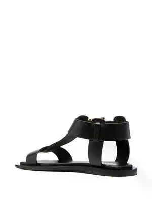 BIBI LOU Leather Buckle Sandals - Black