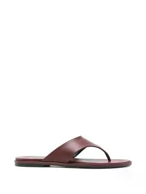 AeydĒ Amaya Nappa Leather Flip Flops - Red