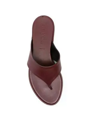 AeydĒ Amaya Nappa Leather Flip Flops - Red