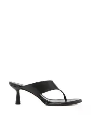 AeydĒ Aeyde Olenna Leather Heel Sandals Black