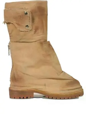 424 Zip-up Boots With Frayed Detailing