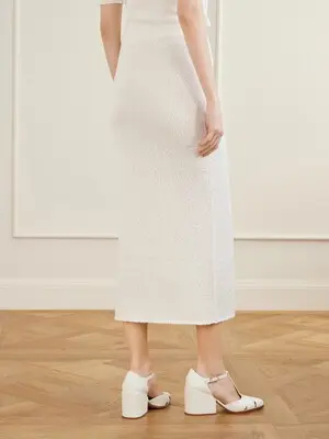 Gabriela Hearst Terranova Silk Midi Skirt - Neutrals