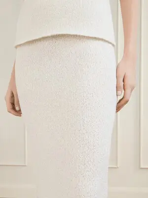 Gabriela Hearst Terranova Silk Midi Skirt - Neutrals