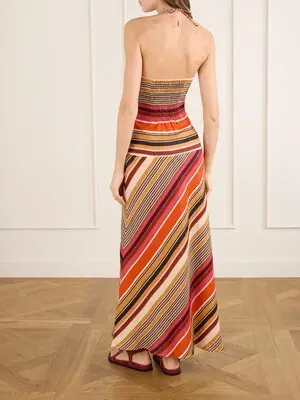 Faithfull The Brand Clara Striped Linen Maxi Dress