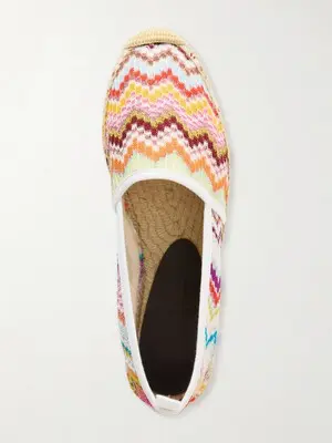 Missoni Elle Striped Woven Espadrilles