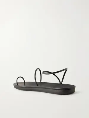 ANCIENT GREEK SANDALS Kansiz Leather Sandals - Black