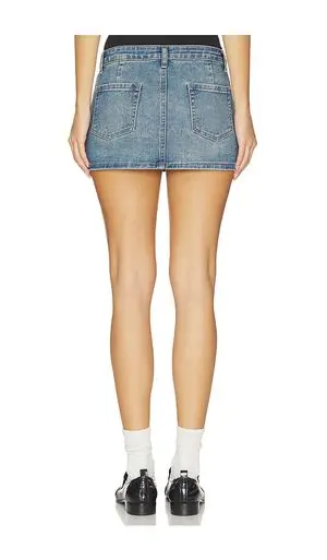 Superdown Lathan Denim Mini Skirt