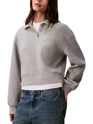 Calvin Klein Buttoned Logo Detail Polo Shirt