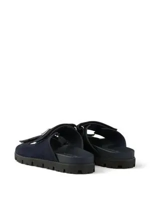 Prada Suede Band Sandals - Blue