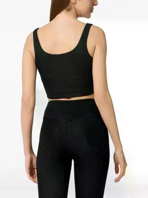 PLEIN SPORT Logo-print Cropped Top - Black