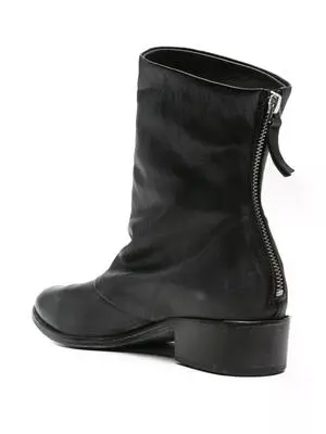 Moma Rigazip Leather Ankle Boots