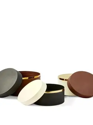 POLSPOTTEN Round Metal Boxes - Black