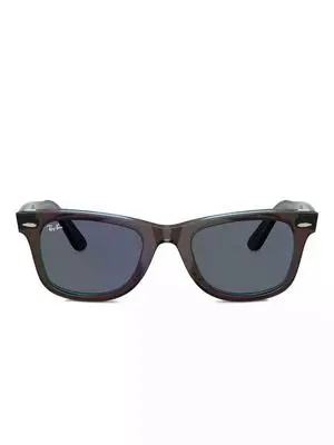 Ray-ban And Blue Trim Square Frame Sunglasses