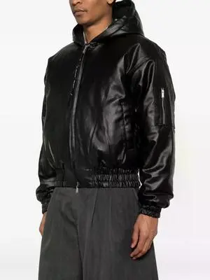 ALIS Hooded Zip Bomber Jacket