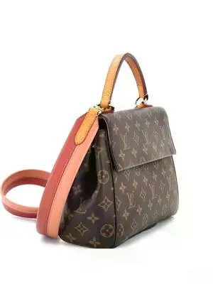 LOUIS VUITTON Cluny Bb Satchel Monogram Canvas Top Handle Bag - Brown
