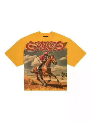 GODSPEED Thoroughbred Graphic-print T-shirt - Yellow
