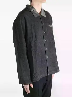 MUTEDANCE Chest-pocket Check-collar Shirt