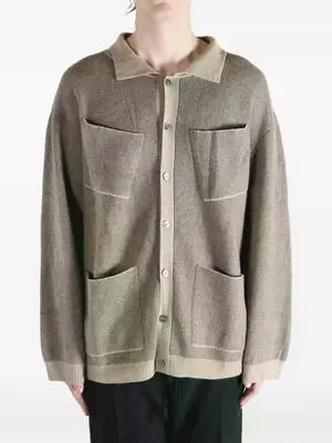 MUTEDANCE Patch-pocket Collared Cardigan