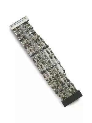 Peserico Embellished Beaded Bracelet - Silver