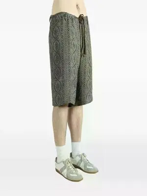 UMA WANG Patterned Drawstring Shorts