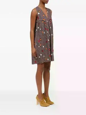 MAISON MARGIELA V-neck Floral Mini Dress