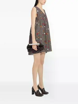 MAISON MARGIELA V-neck Floral Mini Dress