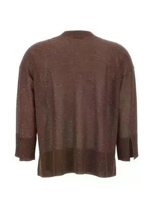 KANGRA Sequin-embellished Buttoned Cardigan