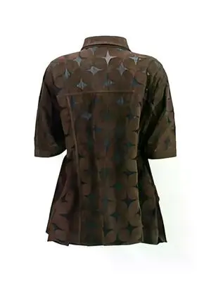 SWORD 6644 Floral Suede Shirt