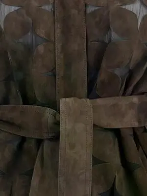 SWORD 6644 Floral Suede Shirt