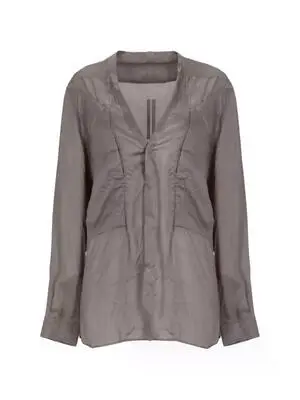 Rick Owens Long Sleeve V-neck Shirt