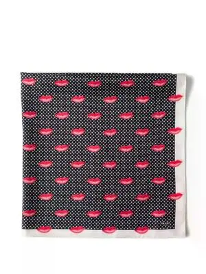 Prada Printed Silk Twill Scarf Black