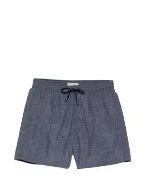 Canali Patterned Swim Shorts - Blue