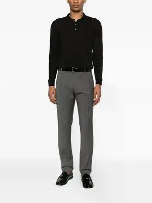 BERWICH Pleated Trousers With Cuffed Hem