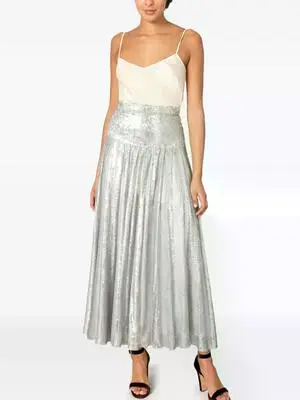 TEMPERLEY LONDON Filigree Pleated Midi Skirt