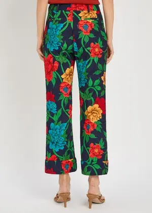 La DoubleJ Hendrix Floral-print Woven Trousers