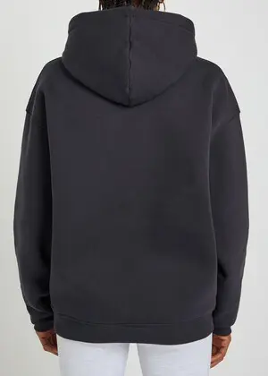 TALA Logo-embroidered Hooded Cotton-blend Sweatshirt - Navy